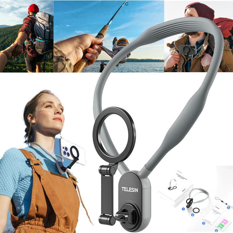 Magnetic Neck Mount for Phones, Neck Cell Phone Holder POV/Vlog Selfie ...