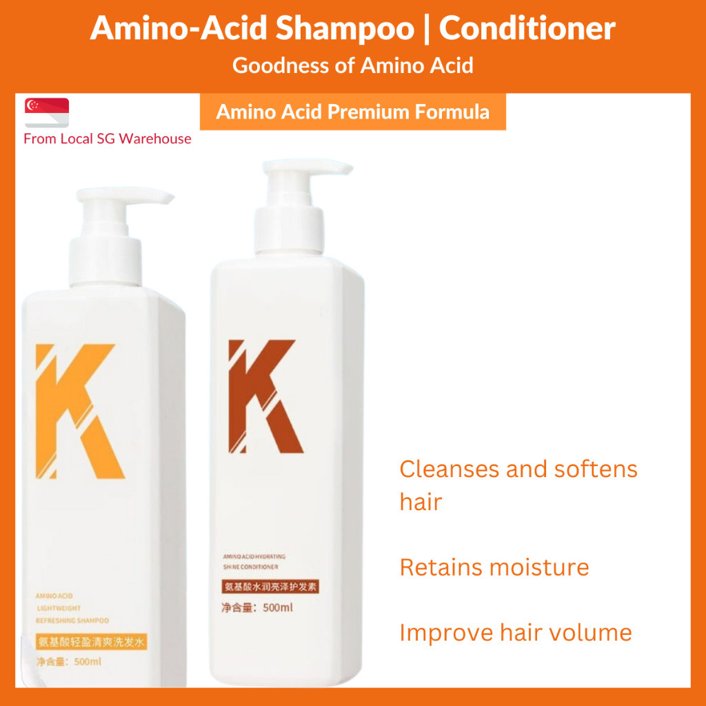 K Amino Acid (500ml) Refreshing Shampoo | Hydrating Shine Conditioner ...