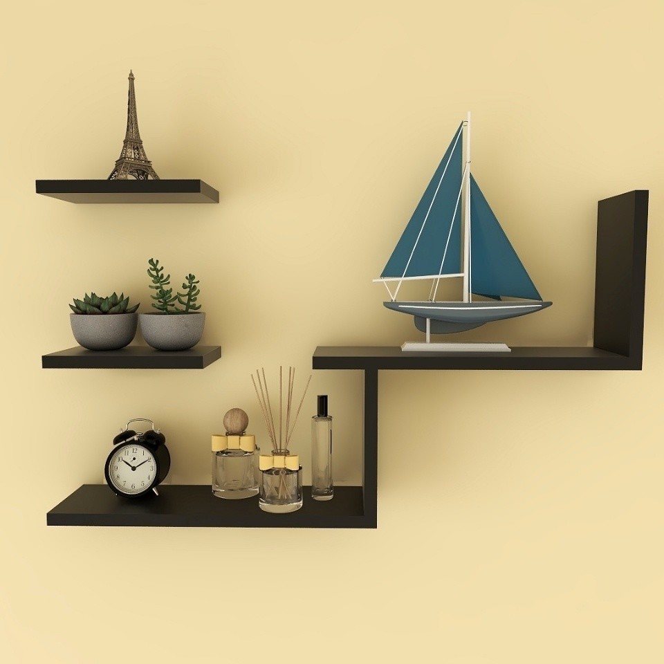 [Super4Thousand HTK]Wall-mounted Shelf No-drill Bookshelf Creative ...