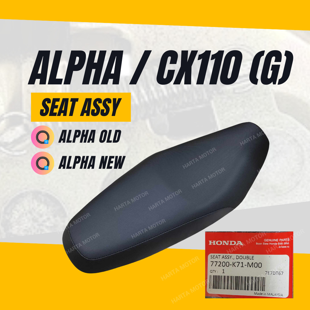 100% HONDA ALPHA CX110 V1 V2 SEAT ASSY -P SEAT CUSHION TEMPAT DUDUK ...