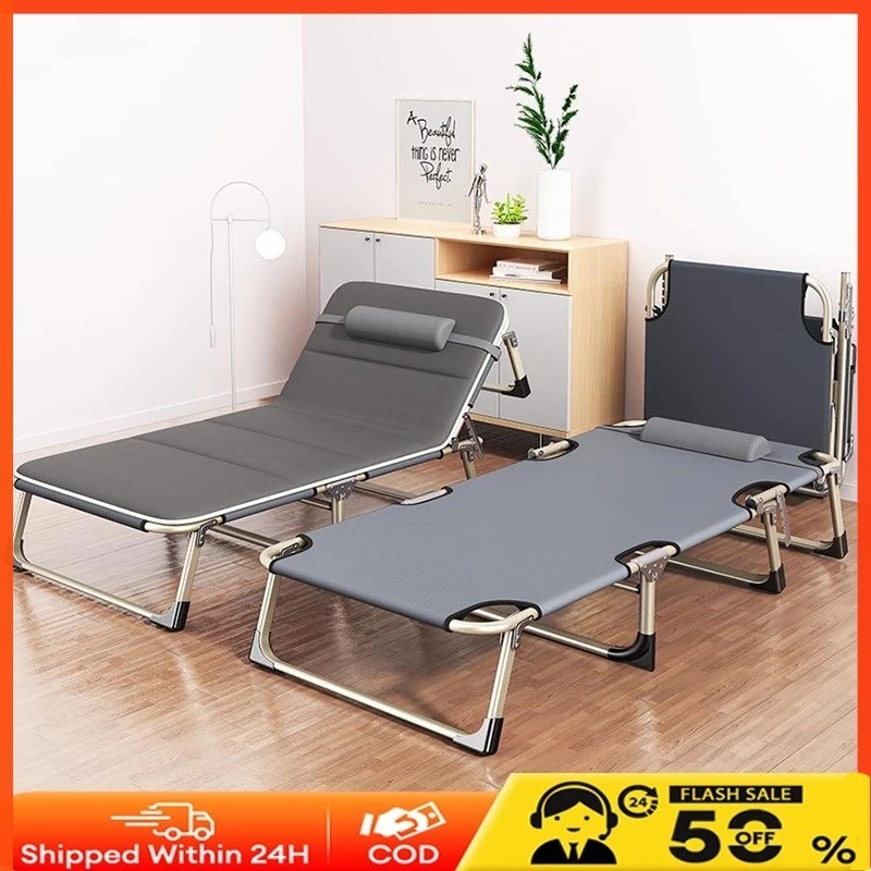 2025 NEW Portable Folding Bed with Foam Outdoor Foldable Bed Reclining ...