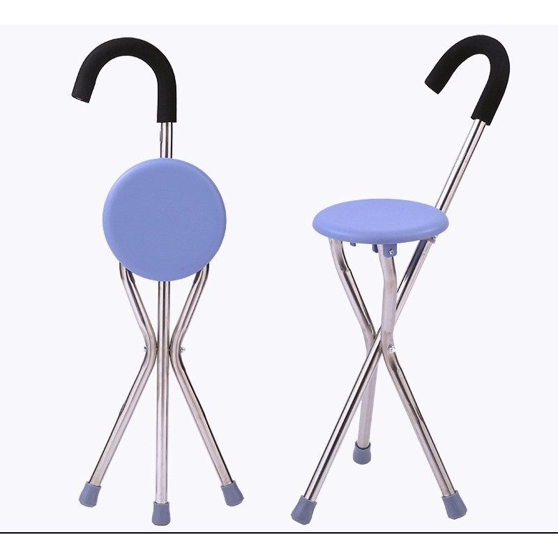 WHOLESALEHONEST 2 In 1 Folding Chair Stick STAINLESS Sitting Stick ...