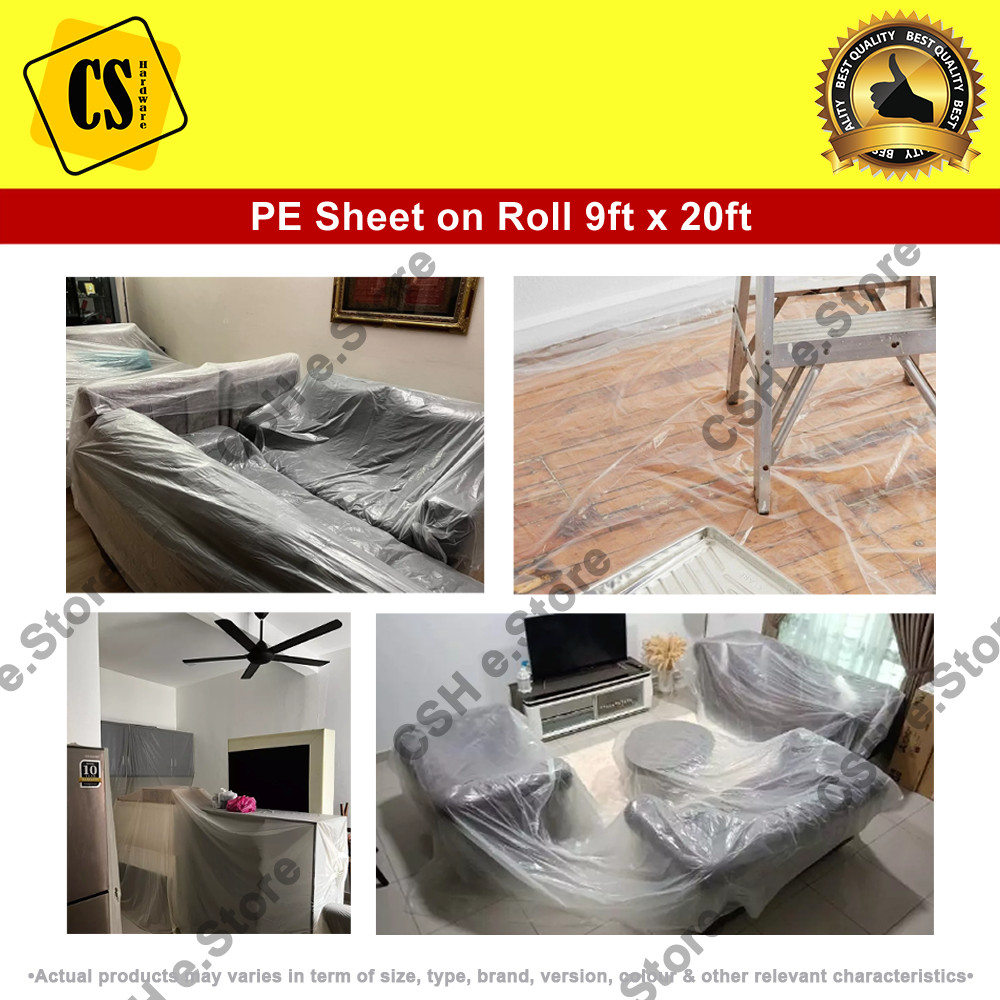 PE Sheet on Roll (9ft x 20ft +/-)/(2.74M x 6.1M+/-) Plastic Sheet/Sheet ...