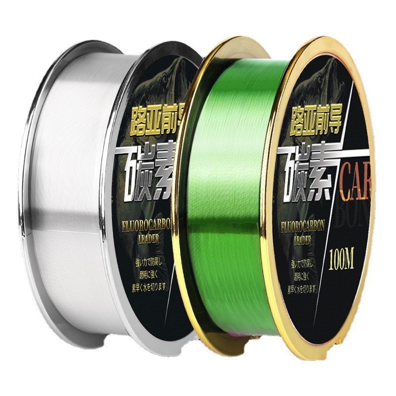 100M Fluorocarbon Coating Fishing Line 0.10mm-0.50mm 2KG-23.8KG Carbon ...