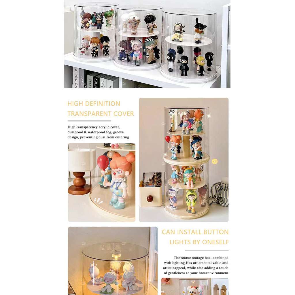 Rotatable figurines organizing rack / Pop Mart Blind Box Display Box ...