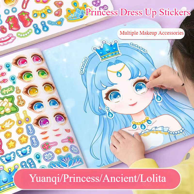 Princess Dress Up Sticker Book Girl Exclusive Puzzle Toy Focused ...