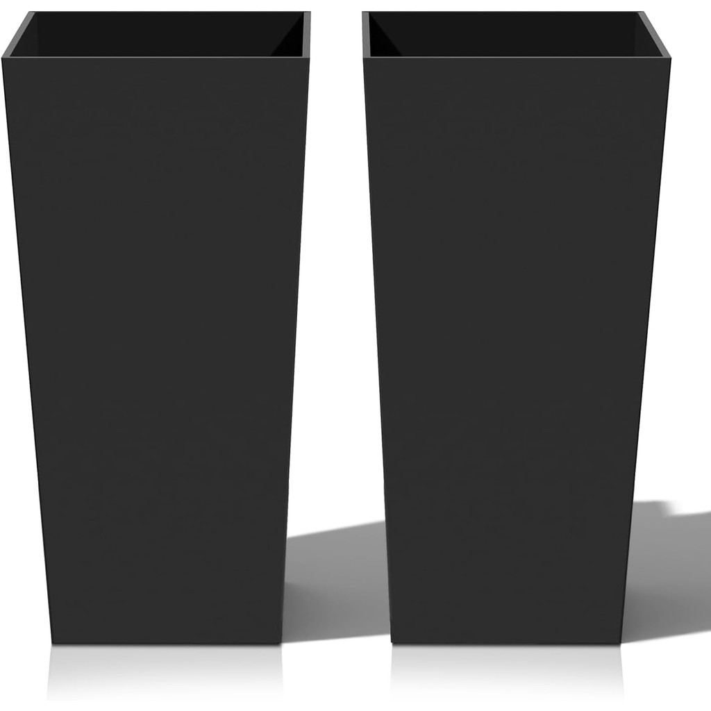 Tall Planter Outdoor Indoor, Large Resin Plant Pots for Trees Flowers ...