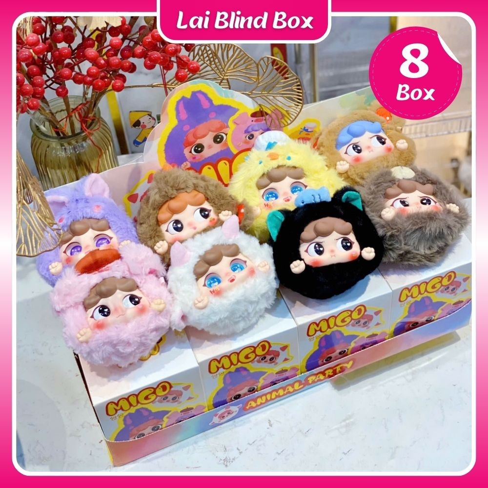 Set of 8 Boxes Migo Party Zipper Animal Genuine Random Blind Box Gift ...
