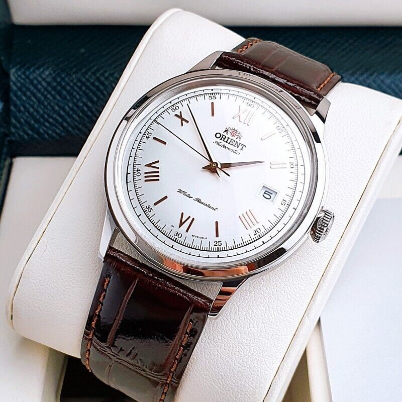 Orient TAC00008W0 2nd Generation Bambino Automatic Leather Roman Men's ...