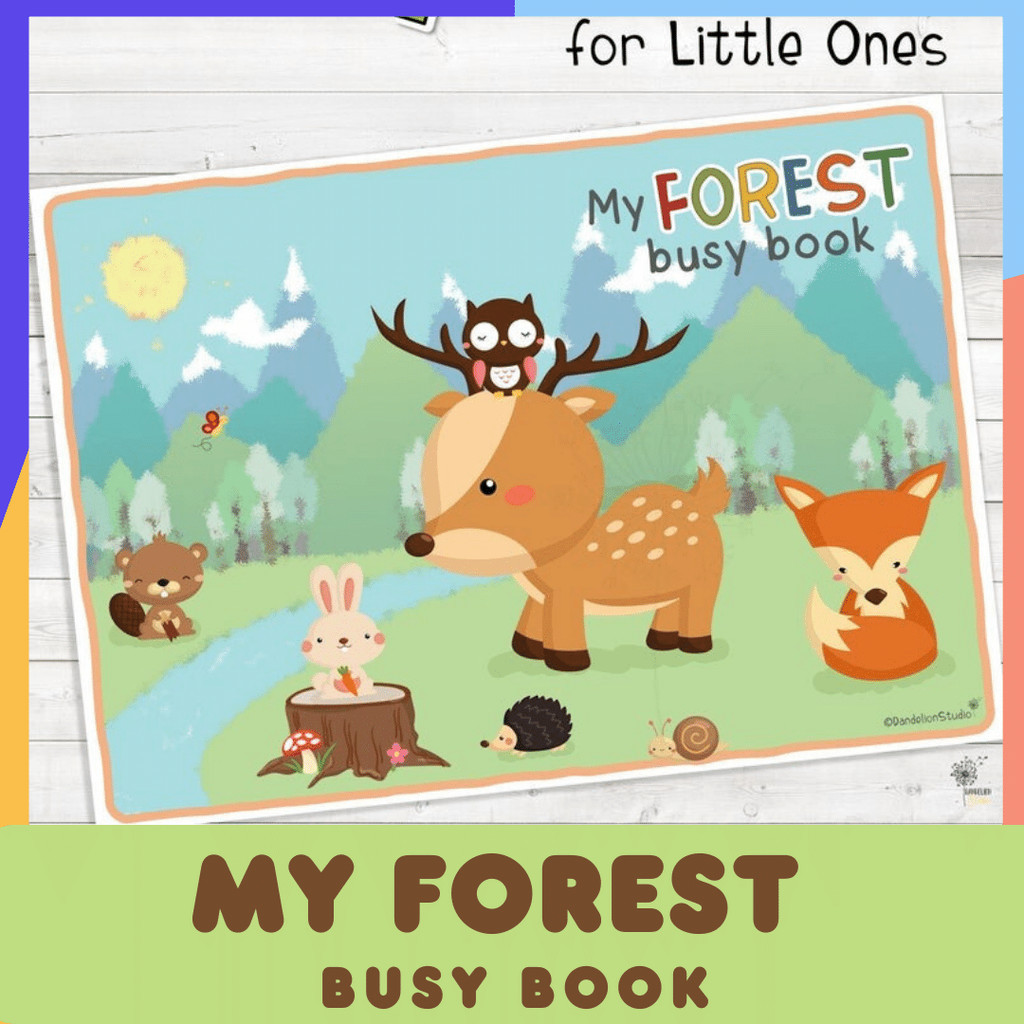 Forest Busy Book for Kids Montessori Early Learning Quiet Book ...