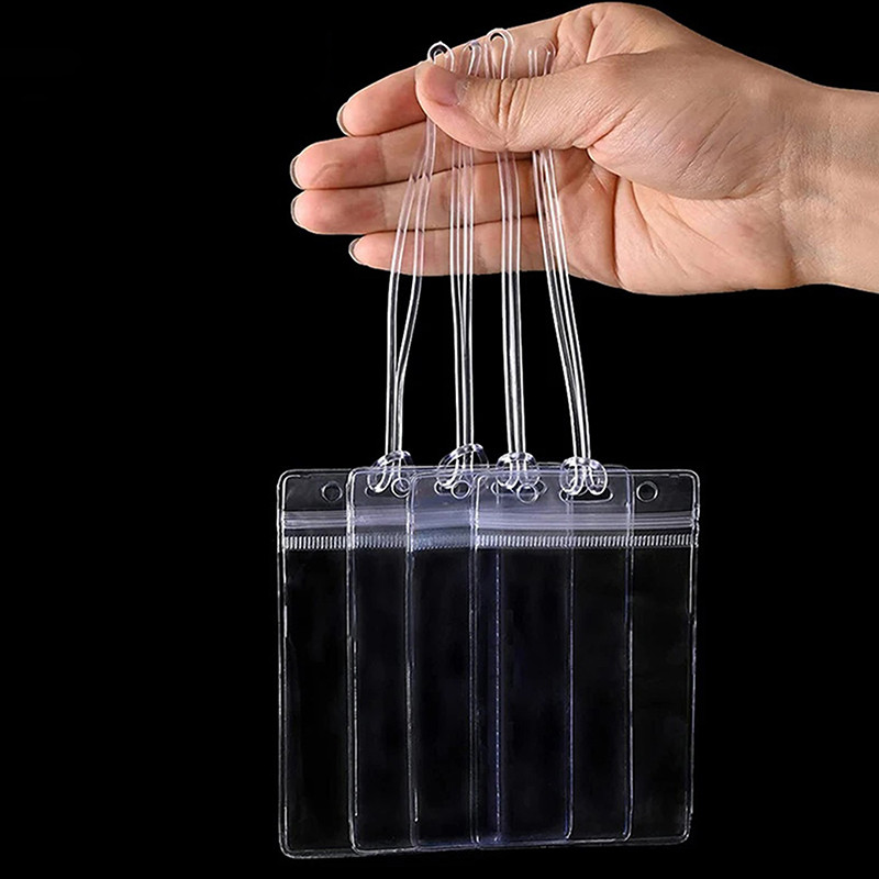 on 50pcs Travel Tags Plastic Bag Loops Transparent Luggage ID Label ...