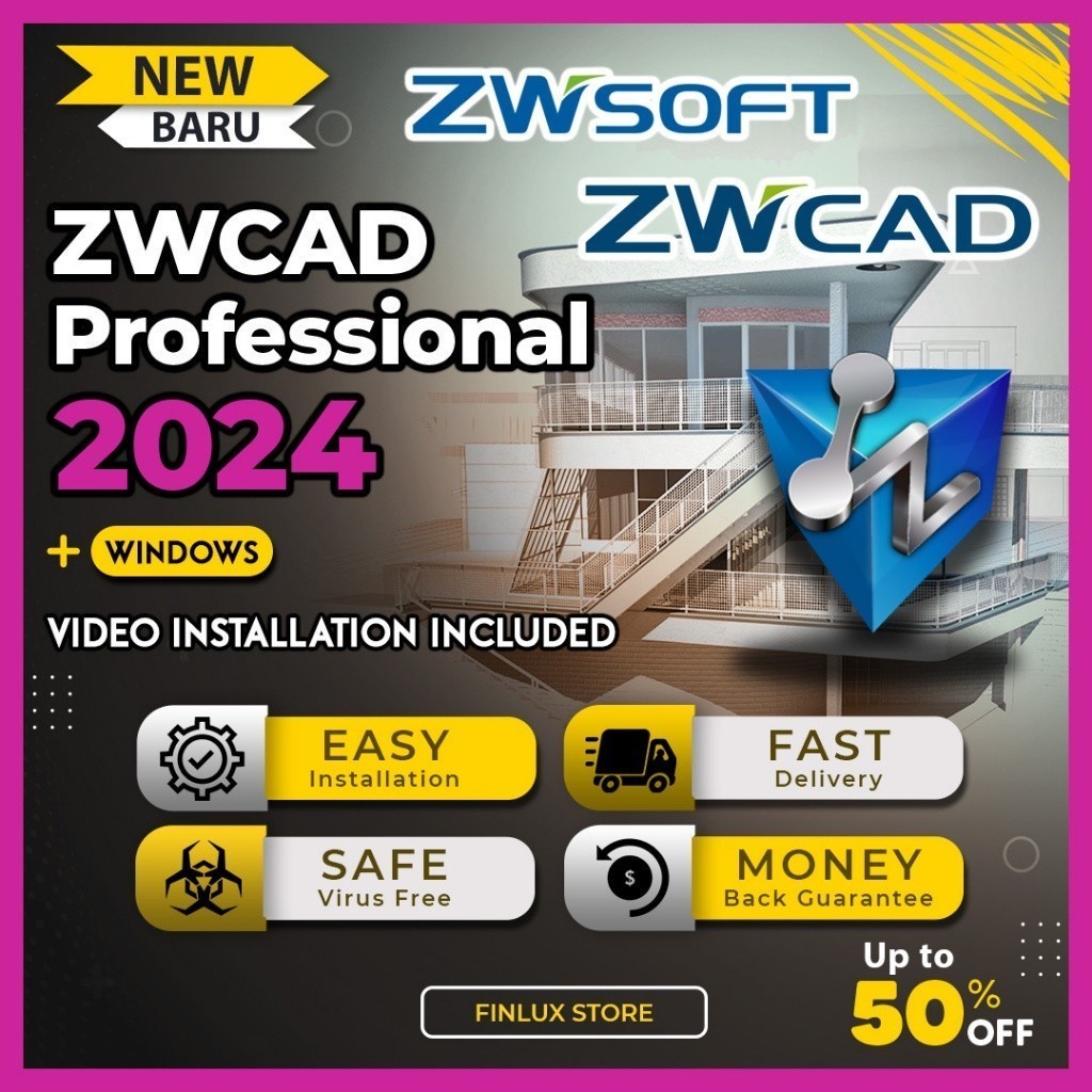 ZWCAD Professional / Architecture 2024 Lifetime For Windows (64-bit ONLY) | Shopee Singapore