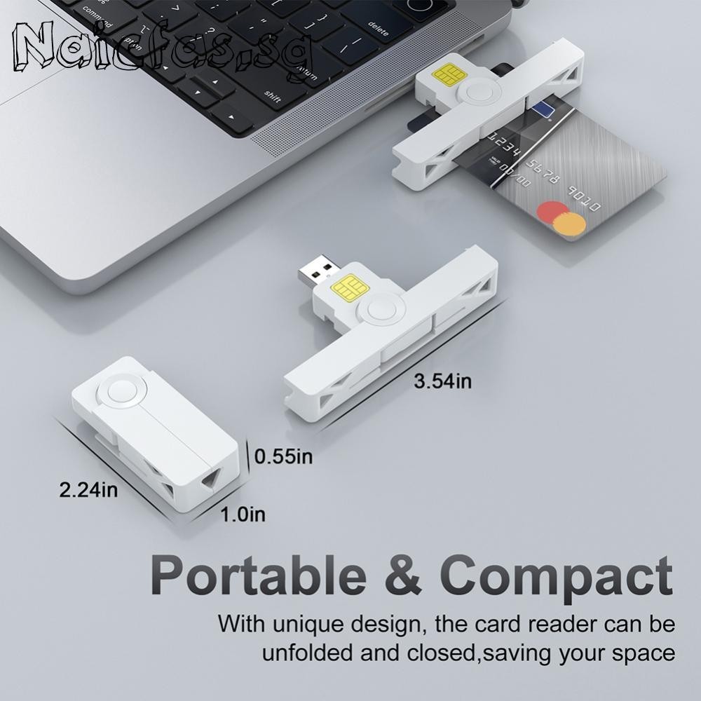 Portable Smart Card Reader ATM Card Visa Reader for Digital Certificate ...