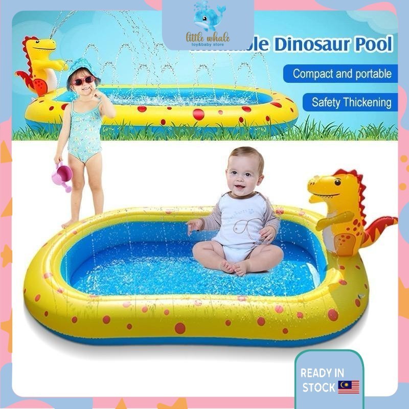 Inflatable Dinosaur Fountain Outdoor Sprinkler Play Mat Children's ...