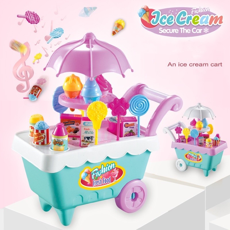Mini Ice Cream Candy Car Toy Sweet Dessert Cart Toys For Kids Girl Mini ...
