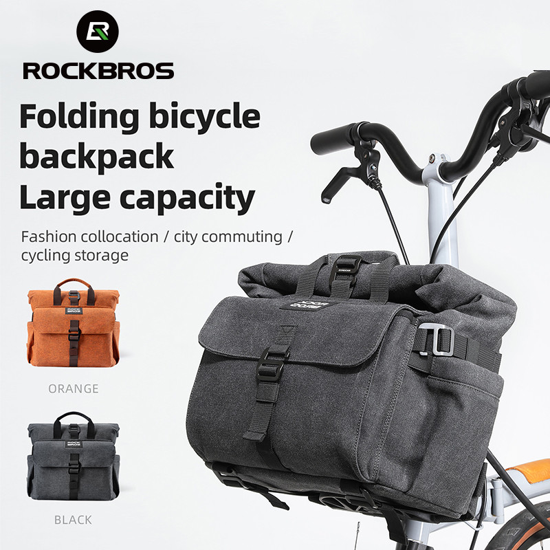 ROCKBROS Bicycle Bag Folding Bike Front Hanging Bag Handlebar Portable ...