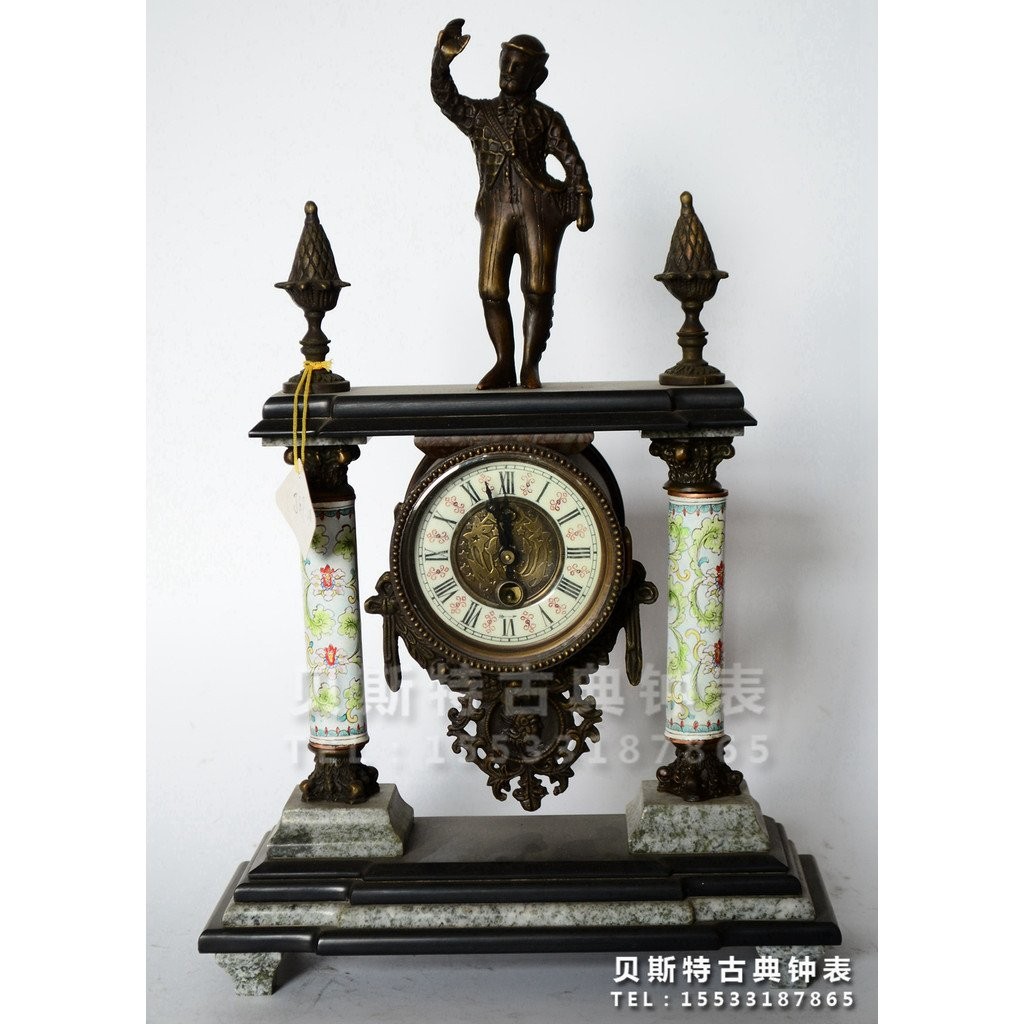 European classical clock|Marble Copper Cast Bell|Mechanical Clock with ...