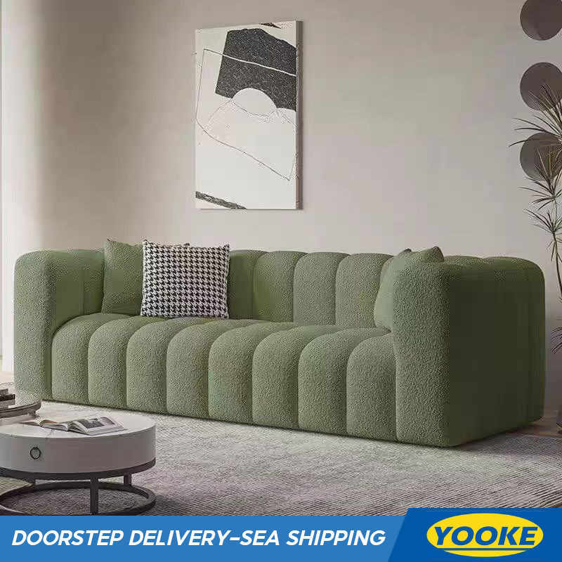 YOOK Sofa French-style Cashmere Single 2 3 4 Seater Creamy Style Set ...