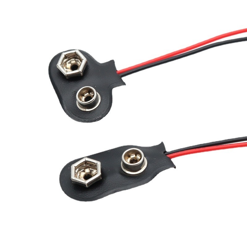 9v Battery Buckle Interface Connector Cable Length 15CM T-Shape/I-Shape ...