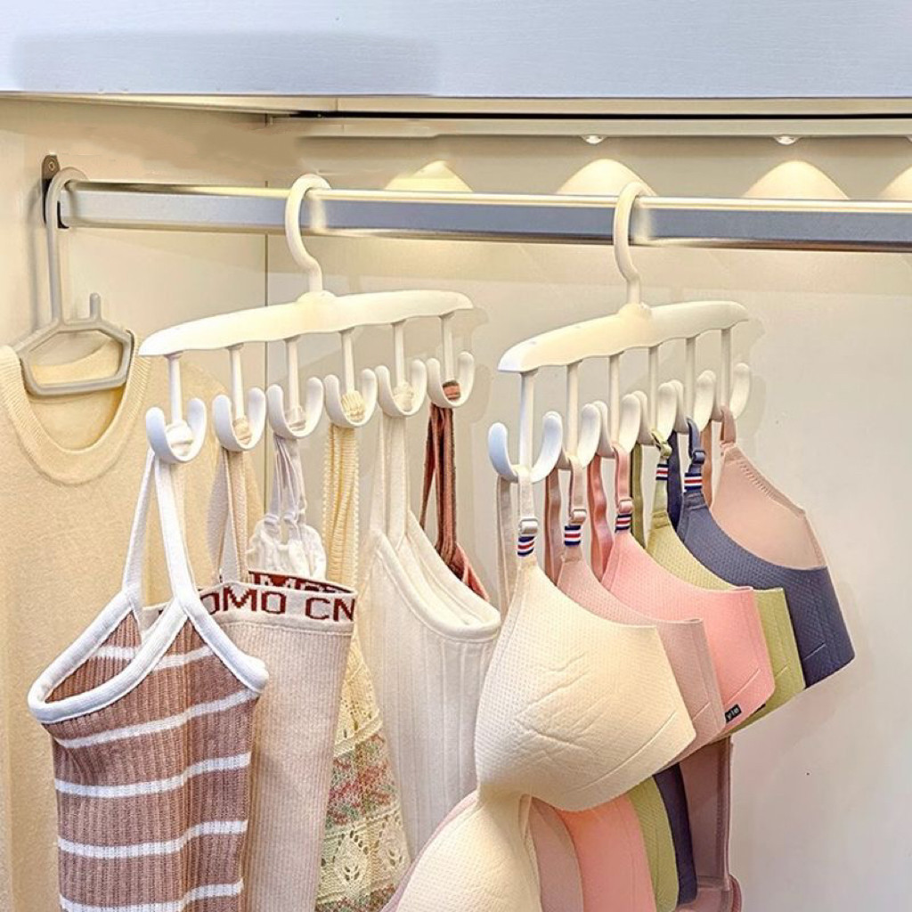 12 Hooks 360 Degree Rotatable Hanger Multifunctional Underwear ...
