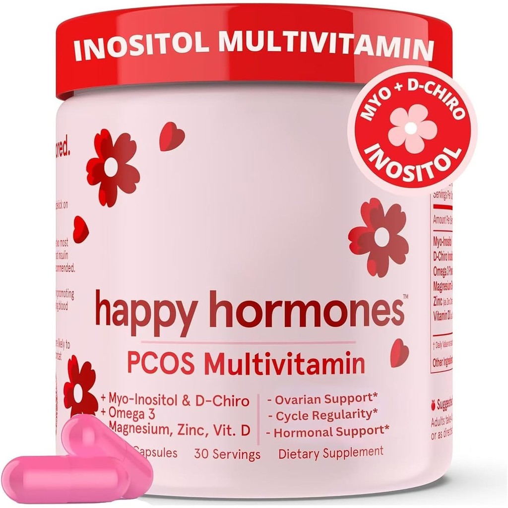 Supplement with Pure Supports AdvancedHappy Hormones PCOS Multivitamin ...