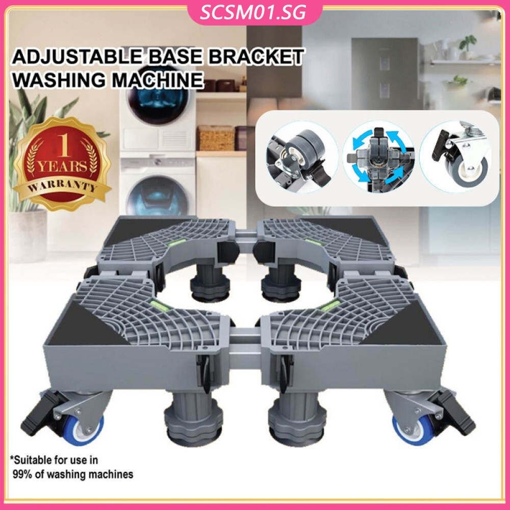 【SG STOCK】Movable Washing Machine Base Refrigerator Stand Roller Base ...