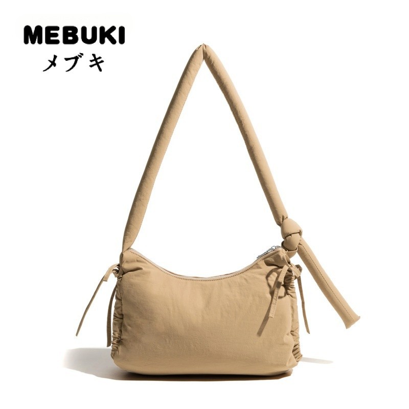 SNVM MEBUKI Tassel Puffer Messenger Bag for Women Solid Knoted Handle ...