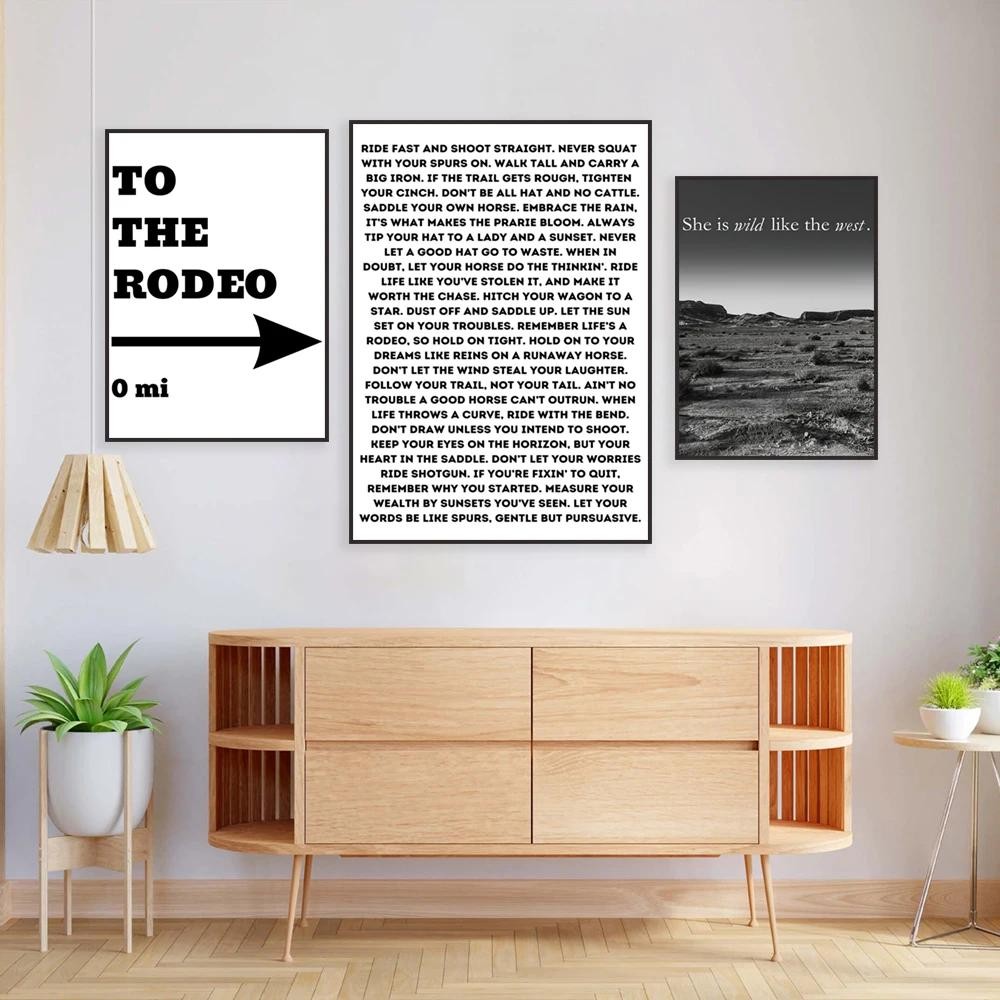 Western Rodeo Quotes Poster Shes Wild Like the West Desert Photography ...