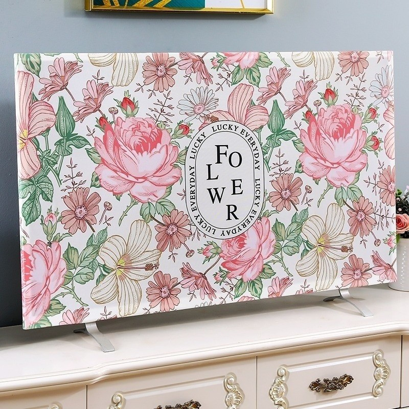 Flower TV Cover 55 Inches 50 Inches TV Dust Cover Elastic 32 Inch TV ...