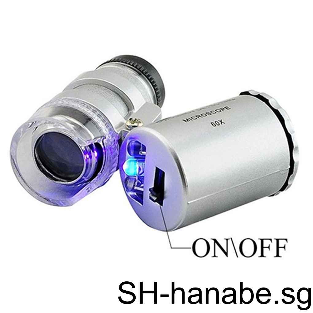 1/2/3 60X Focus Adjustable Magnifying Glass Pocket Size Microscope ...