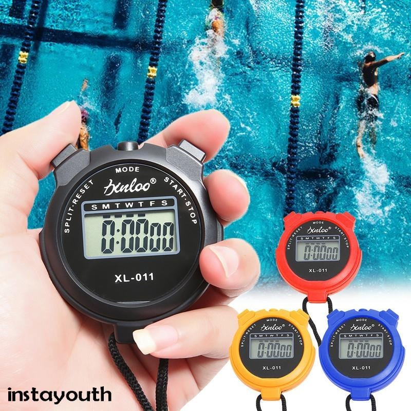 Portable Handheld Sports Stop Watch Digital Display Fitness Timer ...