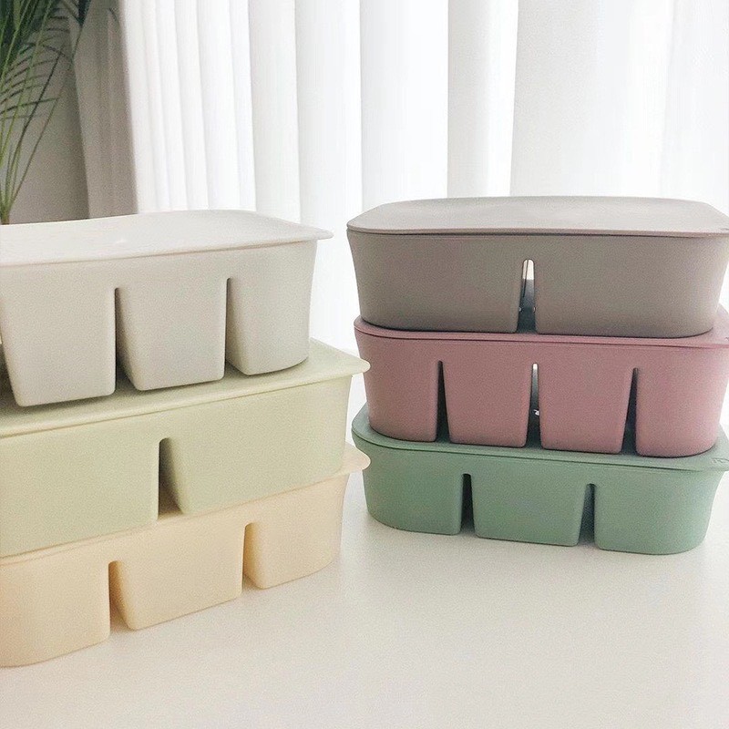 SiLicon Food Freezer Tray with lid_Food divider tray, freezer tray, ice ...