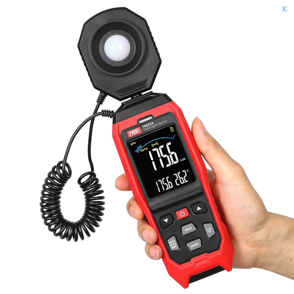 TASI TA632A LCD Digital Light Meter Mini Digital Lux Meter Handheld Illuminometer Luminometer ...