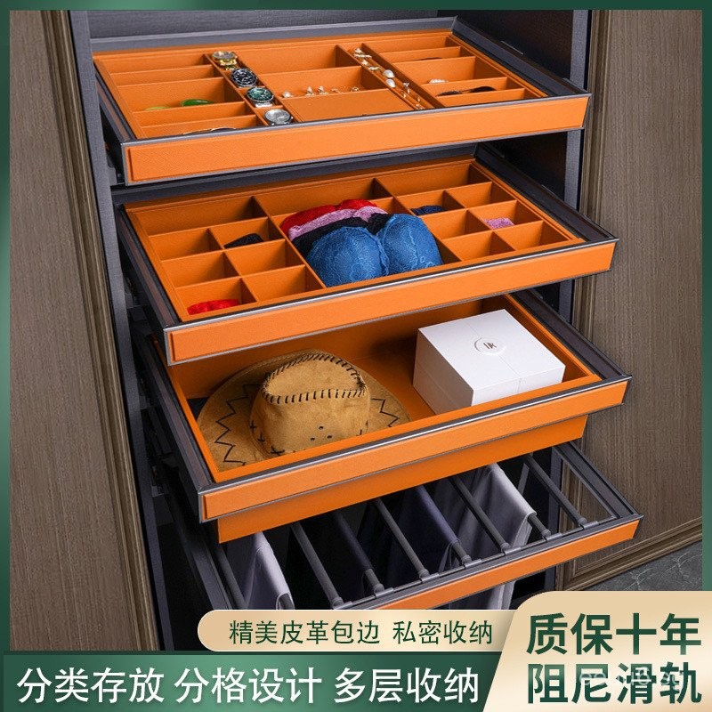 Wardrobe Pull-out Basket Drawer Jewelry Box Pull-out Pants Rack Built ...