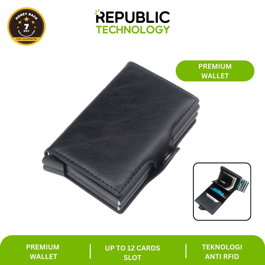 Republic Technology Men's Leather smart card Holder anti-RFID Wallet ...