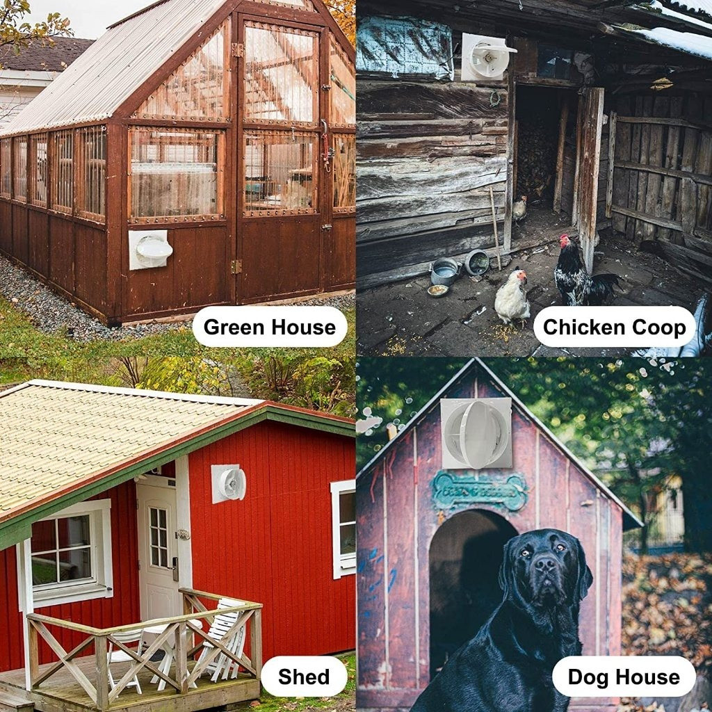 DC Solar Air Fan Mini Powered Exhaust Fan, 12V With Solar Panel, 4 Inch ...