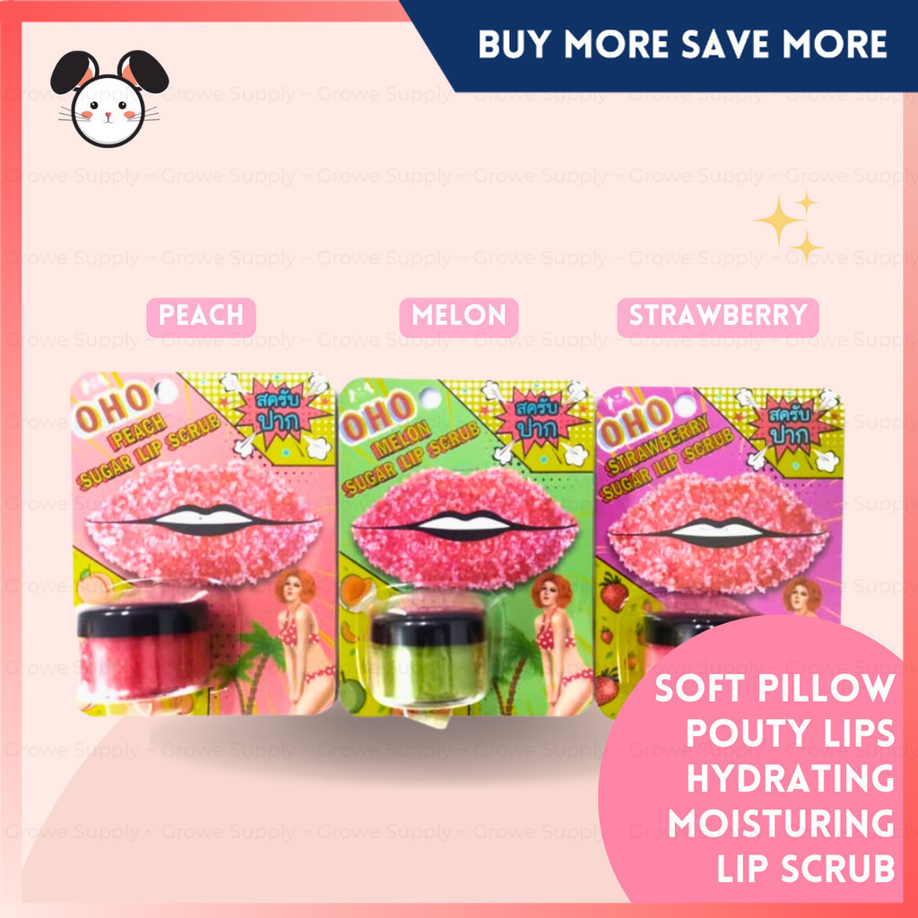 [SG INSTOCK] OHO Sugar Lip Scrub (Peach /Melon/Strawberry) 25g ...