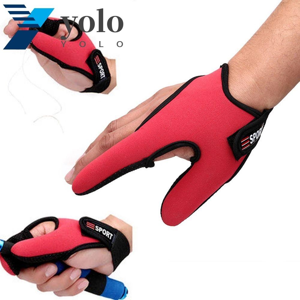 YOLO Fishing Gloves Outdoor Breathable Thumb And Index Finger Supplies ...