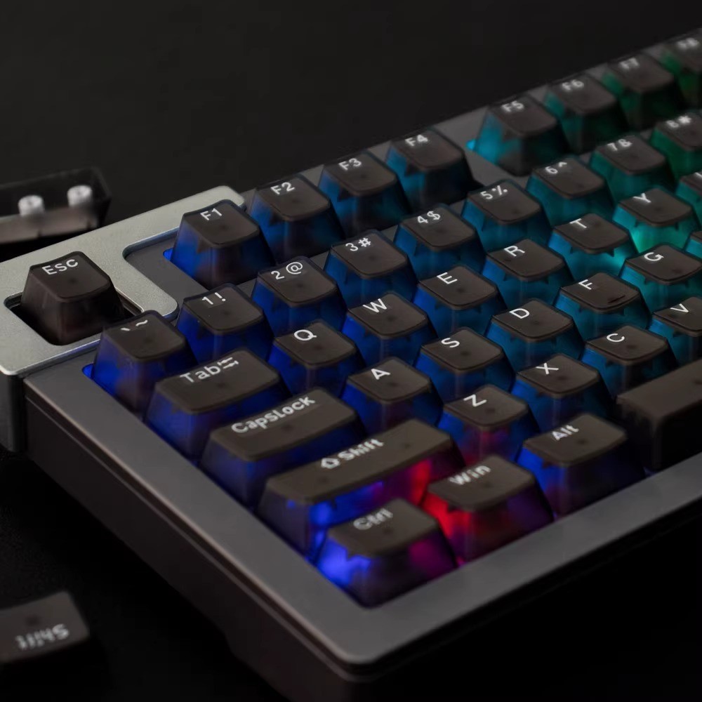 Mintcap 5 color Clear Transparent Side Light Transmission Keycaps ...