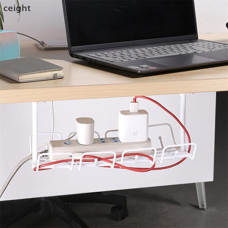 [ceight] Under Desk Cable Management Tray Cord Organizer Wire Socket ...