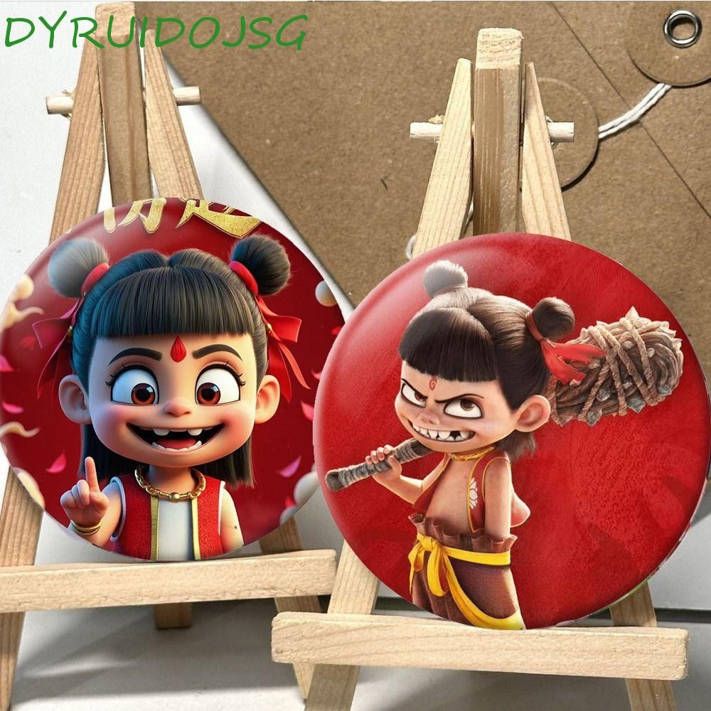 DYRUIDOJSG Nezha 2 Anime Badge, Chinese Mythology Nezha Anime Film ...