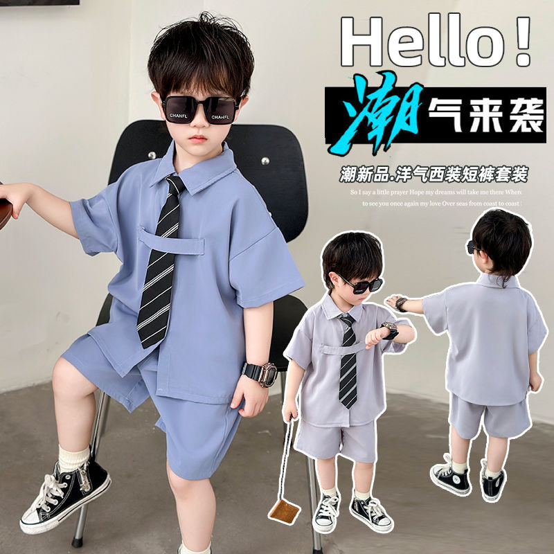 Flower Girl Boy Suit Suit Children Handsome Preppy Style Suit Boy ...