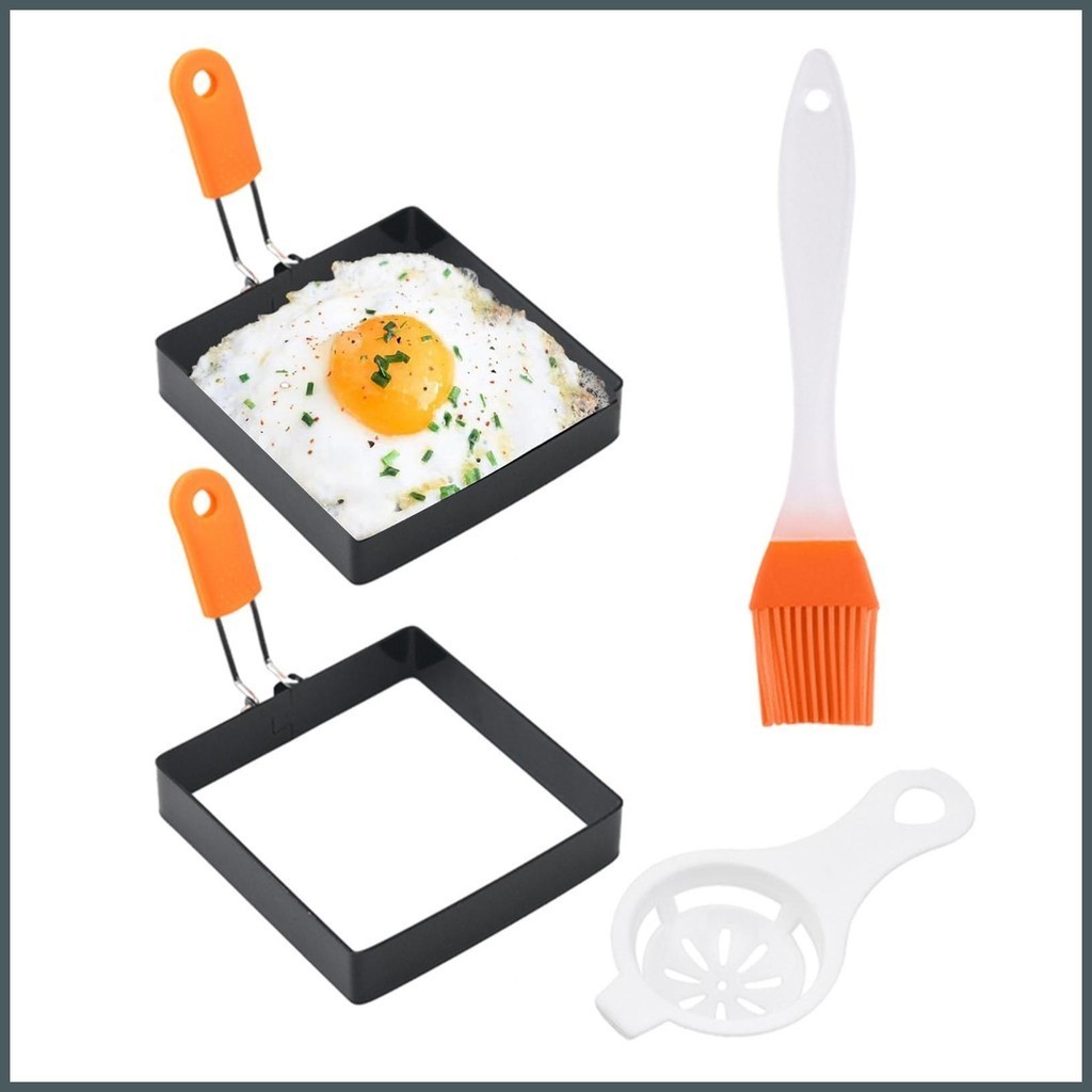 Egg Frying Rings Non Stick Egg Ring Mold Square Egg Ring Stainless ...