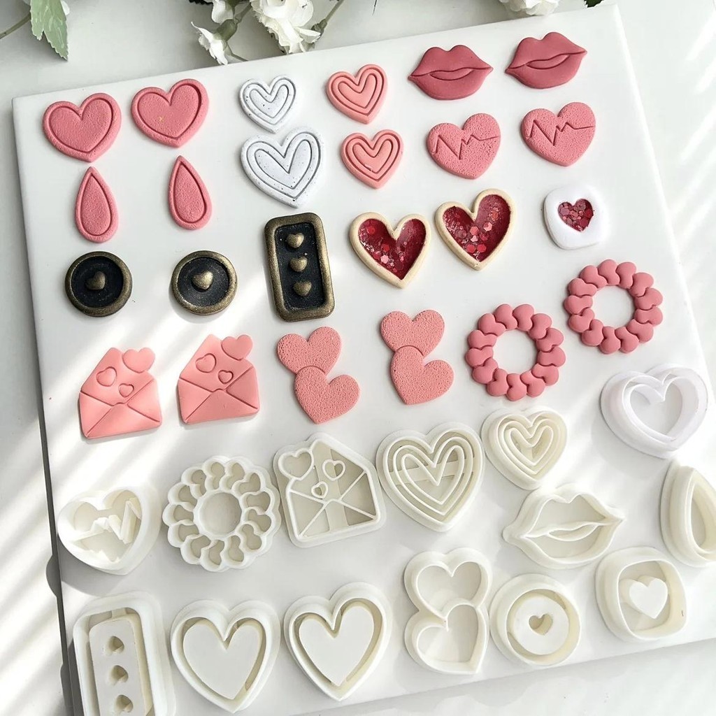 Heart Shape Polymer Clay Cutters | Valentines Day Cutter | Love Cutter ...
