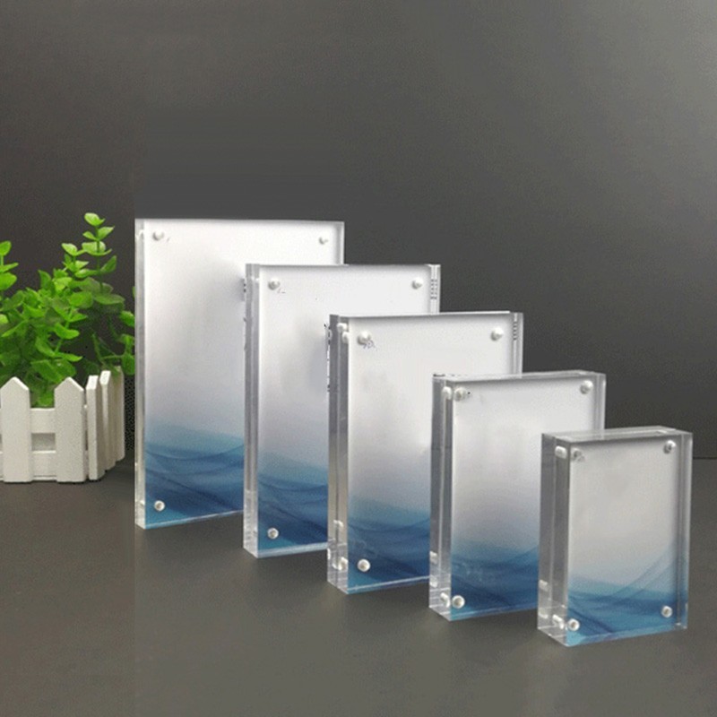 【GOODCHOICE】Transparent Photo Frame Clear View Both Sided Magnetic ...