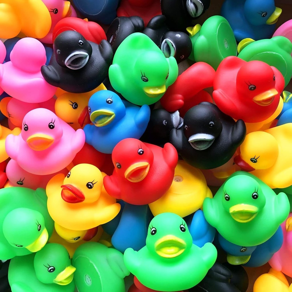 20 pcs Mini Rubber Ducks Set Mini Colorful Rubber Duckies Bath Toy for ...