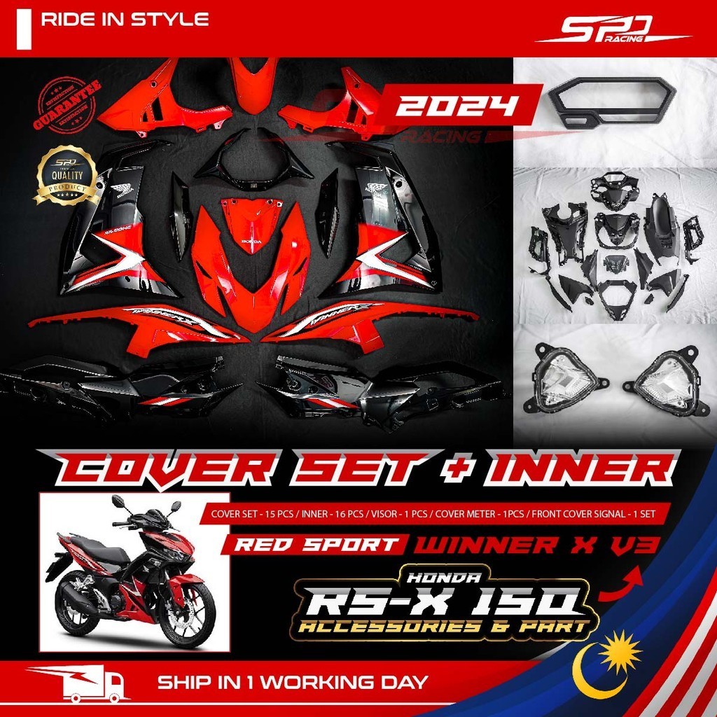 Cover Set Winner X V3 Convert Set I RED SPORT DESIGN 2024 I HONDA ...