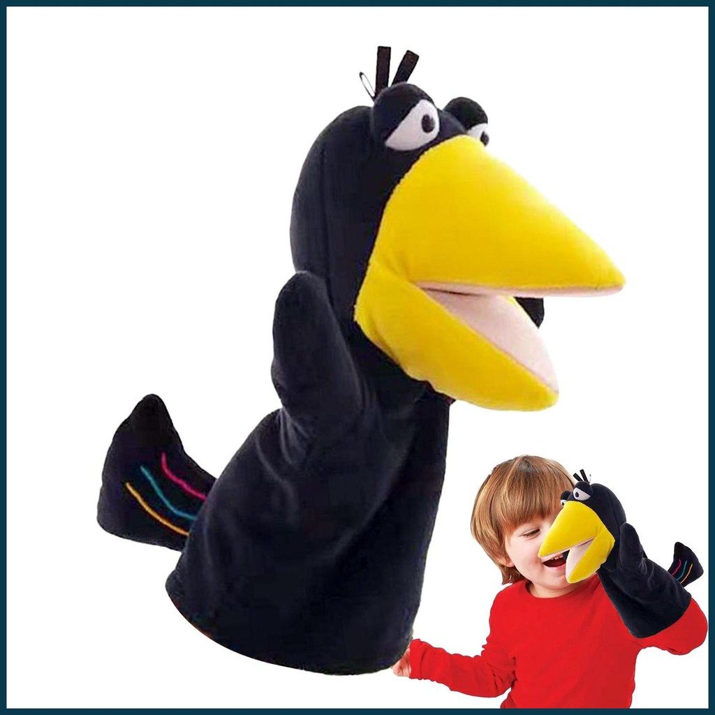 Animal Hand Puppets Crow Sock Puppet Cute Hand Puppets for Kids ...