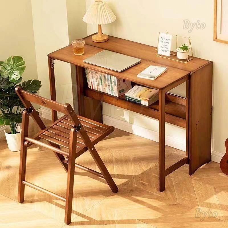 Byto Solid Wood Folding Table Narrow Tables To Study Desk Dining Table ...