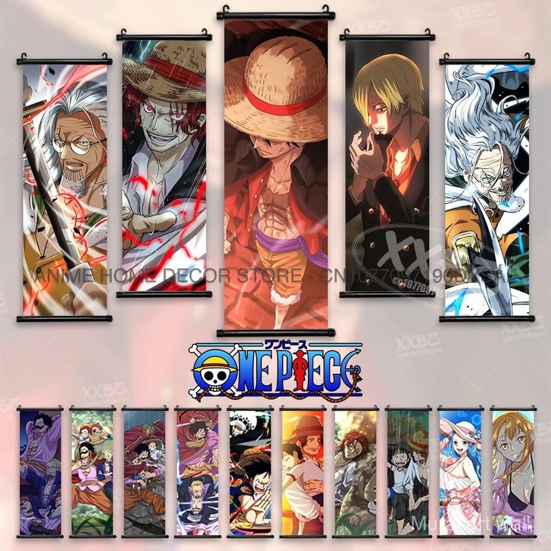 ONE PIECE Poster Anime Paintings Luffy Shanks Home Decoration Rayleigh ...